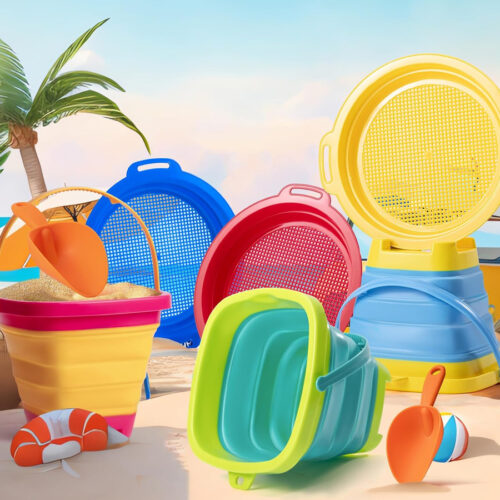 Juego de Playa Plegable Balde Pala y Moldes Para Arena – Compralo Ahora